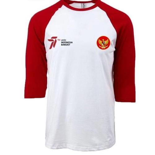 Jual kaos Raglan Putih merah 17 AGUSTUS HUT RI KEMERDEKAAN INDONESIA ...