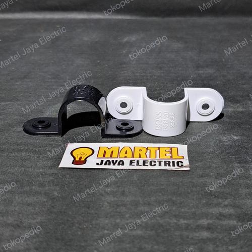 Jual Klem pipa boss / klem pipa 20mm / klem pipa conduit - Putih - Kab ...