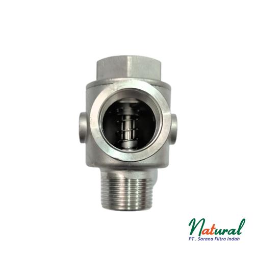 Jual Tee 5 Way + Check Valve 1" inch , SS 304 , 5 lubang Female - Type ...