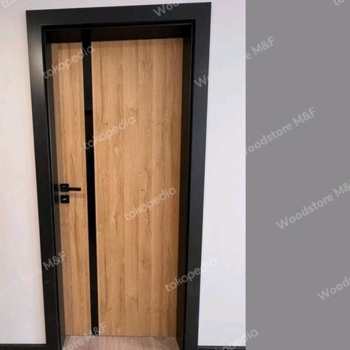 Jual Pintu jati solid pintu rumah minimalis model list hitam terbaru ...