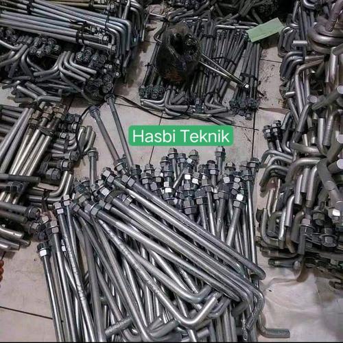 Jual ANGKUR L BETON GALVANIS / M16 x 40 cm + 2 MUR + 2 RING - Jakarta ...