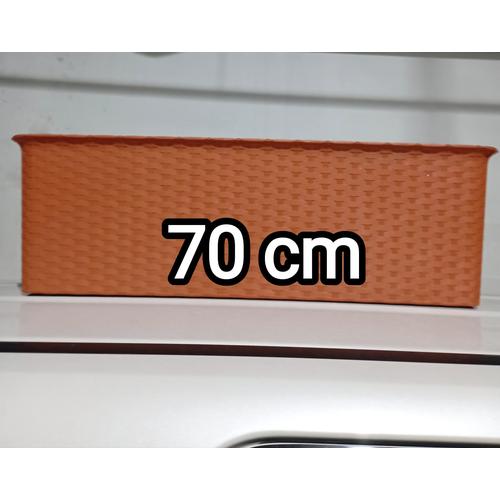 Jual pot rotan panjang 60 cm, pot bunga persegi panjang,pot motif warna ...