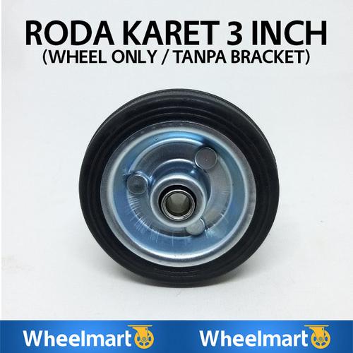 Jual Roda Troli Karet 3 inch (Roda saja, Hidup, Mati, Rem) - 3" Roda ...