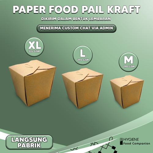 Promo PAPER FOOD PAIL / PAPER RICE BOX LAMINASI ECO KRAFT SEMUA UK - M ...
