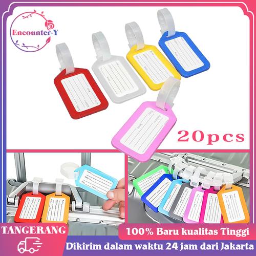 Jual Travel Name Tag 20pcs Bag Tag Luggage Tag Gantungan Koper Tas ...
