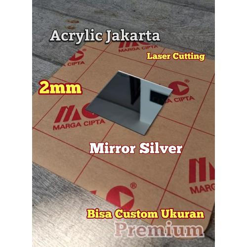Jual Akrilik Acrylic Mirror Silver - Gold Custom Persegi - Bulat ...