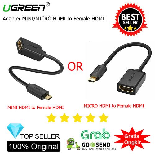 Jual UGREEN Adapter MINI / MICRO HDMI Male to Female HDMI 4K - HDMI ...