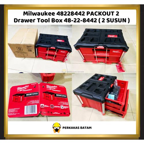 Jual Milwaukee 48228442 PACKOUT 2 Drawer Tool Box 48-22-8442 Toolbox ...