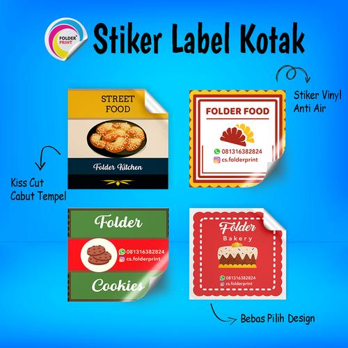 Jual Cetak Stiker Label Nama Kotak Anti Air Custom Kemasan Produk - 7x7 ...