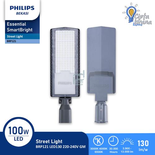 Jual Lampu Jalan Philips BRP121 LED130/CW 100W 220-240V GM - Putih ...