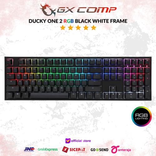 Promo DUCKY ONE 2 RGB BLACK WHITE FRAME | KEYBOARD GAMING MECHANICAL ...