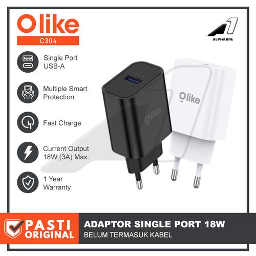 Promo OLIKE Adaptor Kepala Charger Fast Charging C304 USB Adapter 18W ...