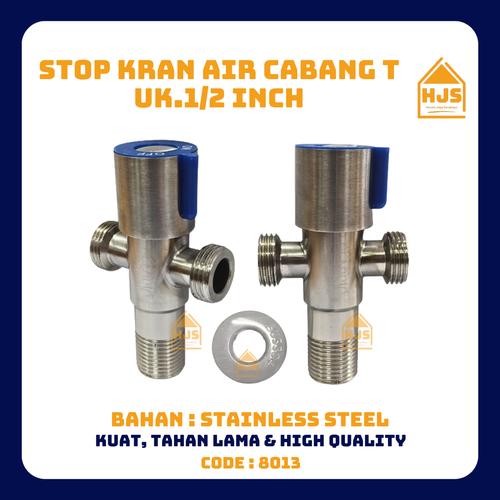 Jual Stop Kran Cabang T Kran Stainless 1/2 Inch [8013] | Stop Keran double - Kota Surabaya - Han ...