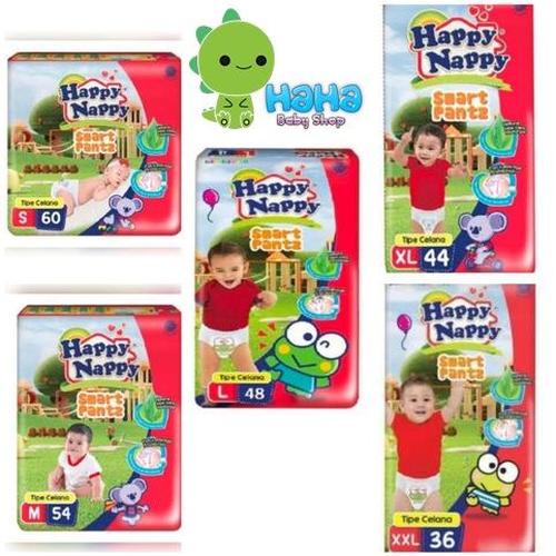 Jual Happy Nappy Pants JUMBO S60 / M54 / XL44 / XXL 36 diapers pants ...