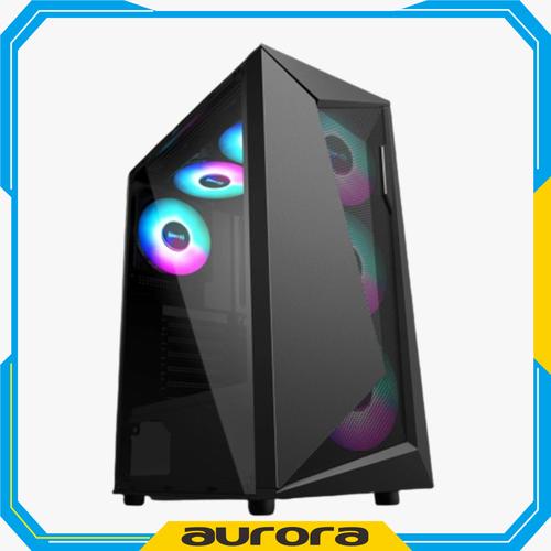 Jual Raptor Shadow Tempered Glass Free 3 Fan RGB Casing ATX Gaming Case ...