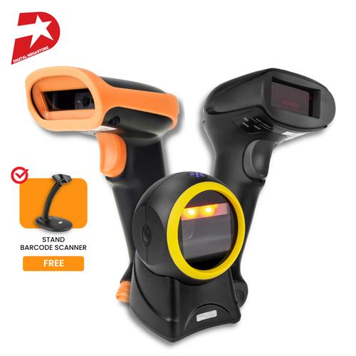 Jual KOLMI Barcode Scanner 2D QR Code Wired Wireless Bluetooth Storage ...