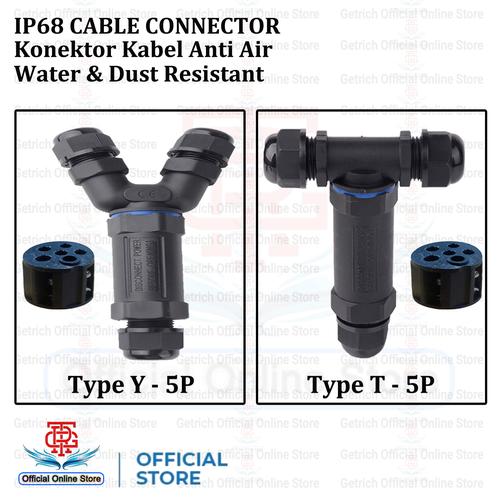 Jual Sambungan Konektor Kabel Listrik Tahan Air Outdoor Waterproof IP68 ...