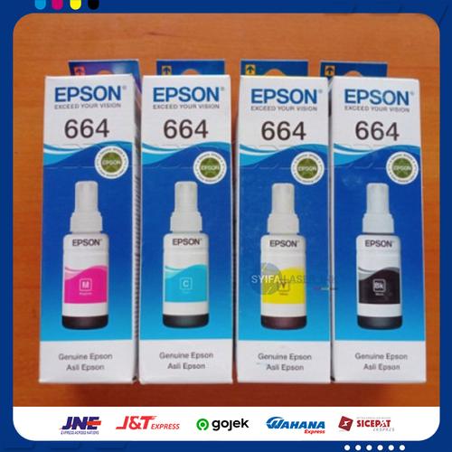 Jual 1 Set Tinta Epson 664 C,M,Y,K Original For Printer L100,L110,L120,L200 - Jakarta Selatan ...