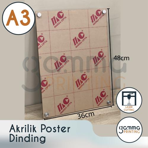 Jual Display Poster Dinding Akrilik Ukuran A3 / Frame / Bingkai ...