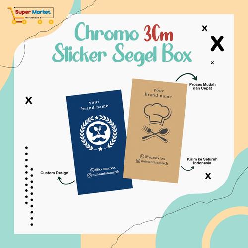 Jual Cetak Stiker Segel Box Bahan Chromo Persegi Panjang/ Custom ...