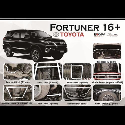 Jual ULTRA RACING SAFETY BAR FORTUNER VRZ FRONT MIDDLE REAR - Front 2 ...