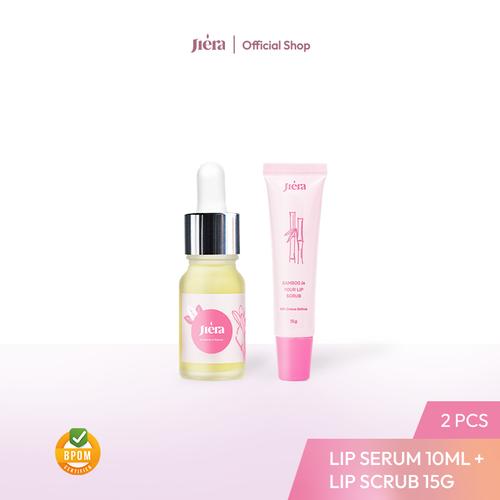 Promo [SPECIAL BUNDLE] JIERA Lip Scrub 15gr serta JIERA Lip Serum 10 ml ...
