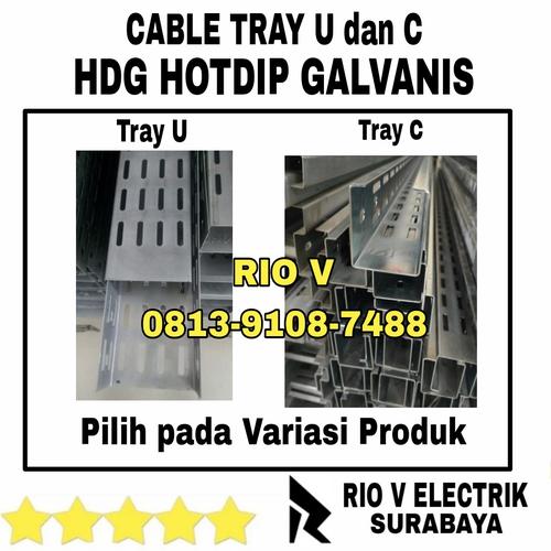 Jual CABLE TRAY PERFORATED U / C 300X50X2400 1,2mm Rak HDG HOTDIP ...