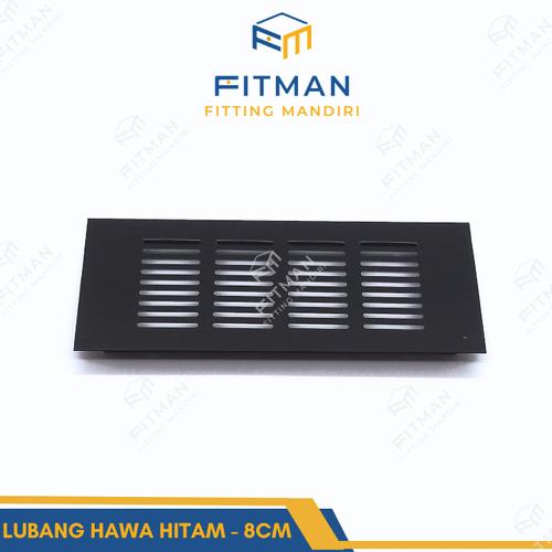 Jual LUBANG HAWA ALUMINIUM KOTAK AIR VENT GRILLE HITAM KABINET LEMARI ...