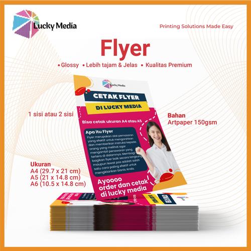 Jual Cetak Flyer Brosur Pamflet Custom A4 A5 A6 1 Sisi 2 Sisi 100pcs Print - A4, 1 Sisi - Kota ...