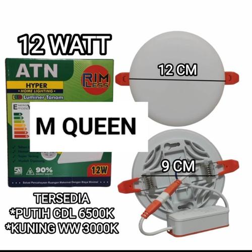 Jual ATN PANEL LED 12W 12 WATT IB BULAT INBOW IN BOW TANAM PLAFON ...