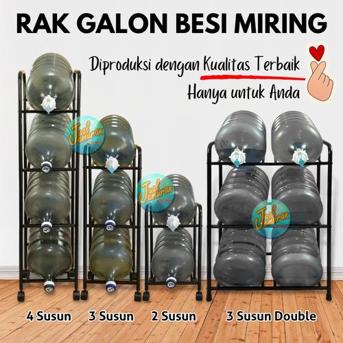 Promo Rak Galon Air Minum 3 Susun Ekonomis Beroda Besi Berkualitas 3 ...
