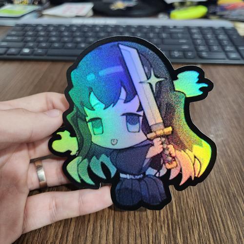 Jual Sticker Hologram Anime - PSH1754 - Demon Slayer - Muichiro ...