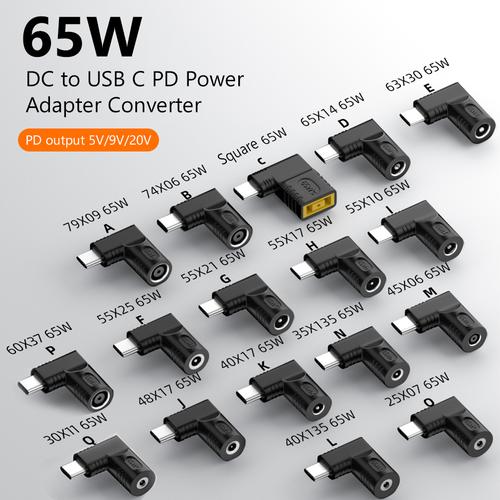 Jual Konektor DC Female to USB Type C PD 65W Power Adapter Jack Plug ...