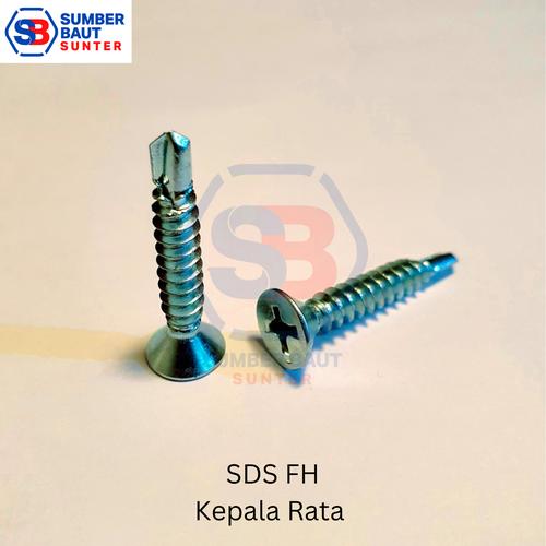 Jual SDS FH 8x38 Skrup Roofing Flat Head Self Drilling Screw - Jakarta ...