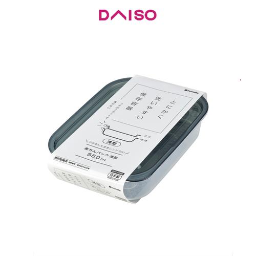 Jual Daiso Plastic Food Pack Shallow Type 550ml Clear Black - Jakarta ...