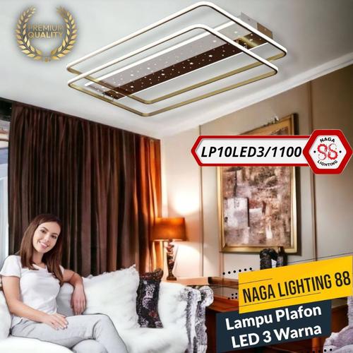 Jual Lampu Hias Plafon Ruang Tamu Kamar LED 3 Warna Bintang Persegi ...