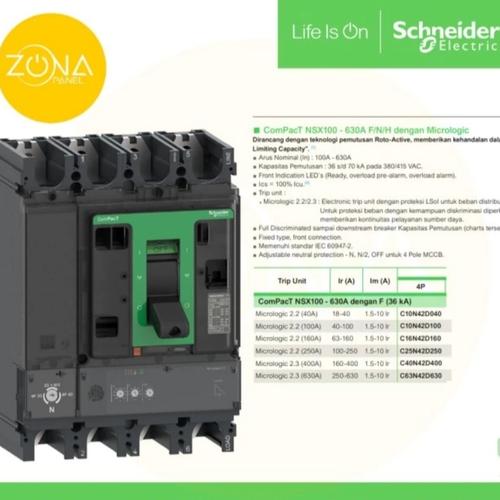 Jual MCCB SCHNEIDER NSX630N NSX630F NSX630H 4P 400A NEW GENERATION ...