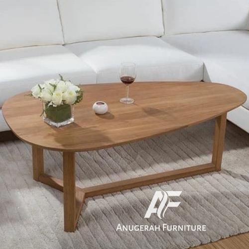 Jual Meja tamu minimalis model segitiga oval kayu jati solid meja unik ...