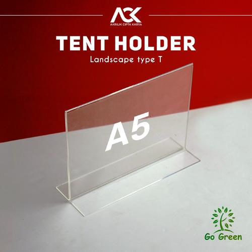 Jual Acrylic Tent Card Holder A5T Landscape / Tempat Brosur Meja ...