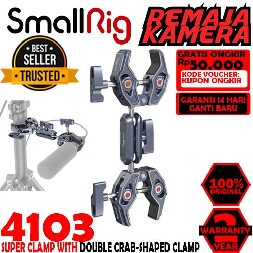 Promo SMALLRIG SUPER CLAMP WITH DOUBLE CRAP SHAPED CLAMP 4103 -GARANSI ...