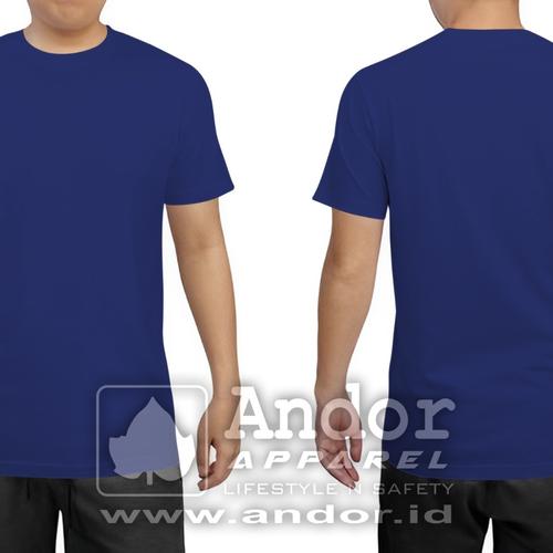 Jual Kaos Polos biru dongker O-neck Cotton Combed 24s - XL - Jakarta ...
