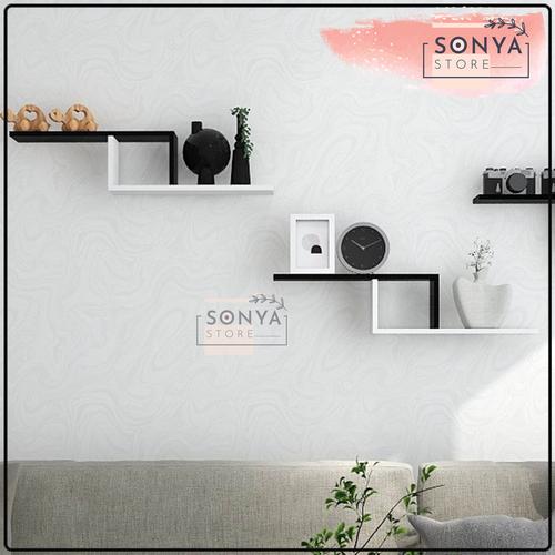 Promo Rak Dinding Tempel Ambalan Gantung Minimalis Tempel Serbaguna ...