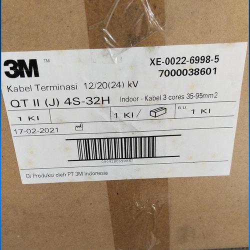 Jual Termination Kit 3x35-95mm2 Indoor 3M QT-II J4S 32H 20-24KV ...
