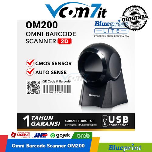 Jual Omni Barcode Scanner OM200 BLUEPRINT 2D Auto Scan, QR code ...