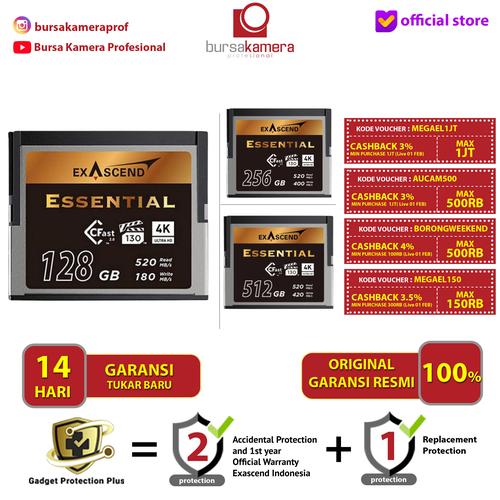 Promo EXASCEND Essential CFAST 128GB 256GB 512GB Garansi Resmi - 128 gb ...