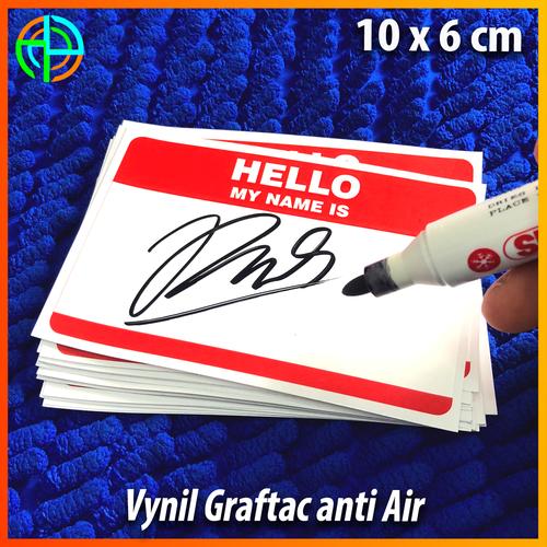 Jual (isi 18) Sticker Hello My Name is Polos stiker grafity Stiker ...