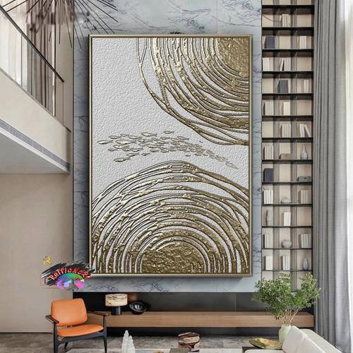 Jual Lukisan Tangan Modern Abstract Texture Luxury Gold Koi Fish ...