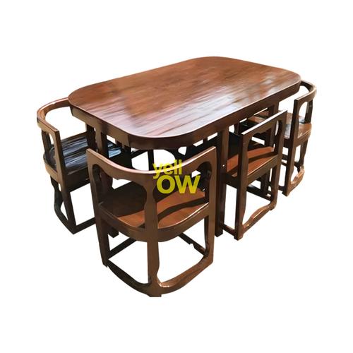 Jual Meja Makan Minimalis 6 Kursi Viral Produksi Jepara Bahan Kayu Jati - 6 KURSI, BELUM WARNA ...