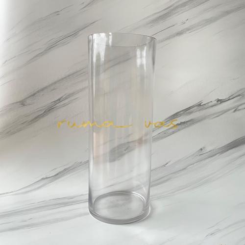 Jual Vas bunga kaca 15x40 silinder tinggi 40cm diameter 15cm elegan ...