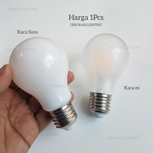 Jual Lampu bohlam led 7watt kaca es kaca susu fiting e27 7w dekor ...